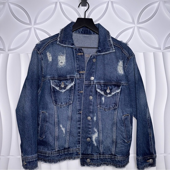 Jackets & Coats | Distressed Jean Jacket | Poshmark